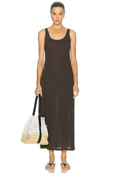 LESET Milo Scoop Tank Dress - Hickory