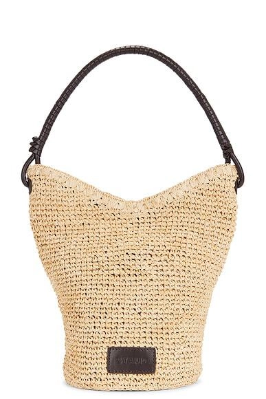 Staud Lani Raffia Bucket Bag