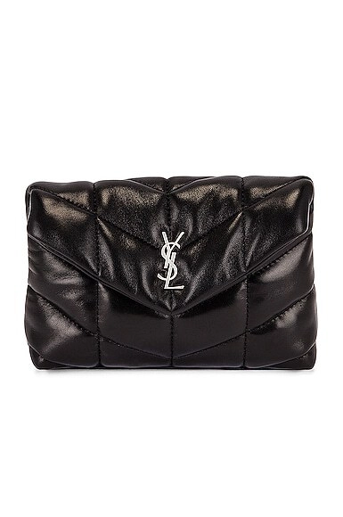 Saint Laurent Small Puffer Pouch - Noir