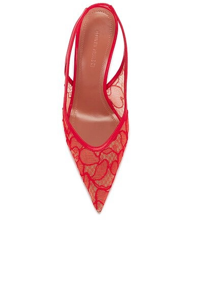 Amina Muaddi Anok 105 Lace Slingback Pump