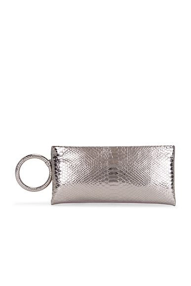 TOM FORD Laminated Printed Python Clutch