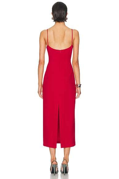 Magda Butrym Floral Applique Midi Dress