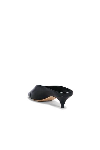 Bottega Veneta Vesta Kitten Heel Mule - Black