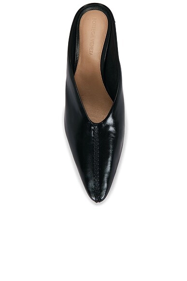 Bottega Veneta Vesta Kitten Heel Mule - Black