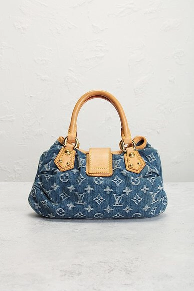 LOUIS VUITTON Monogram Denim Mini Pleaty Shoulder Bag