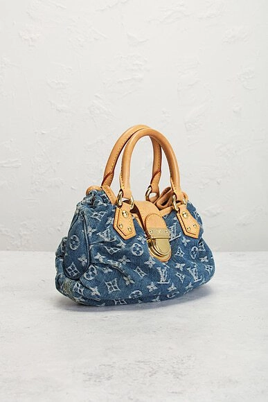 LOUIS VUITTON Monogram Denim Mini Pleaty Shoulder Bag