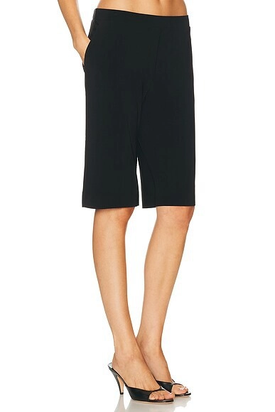 Norma Kamali Flat Front Bermuda Short