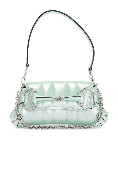 Gucci Horsebit Clutch - Silver