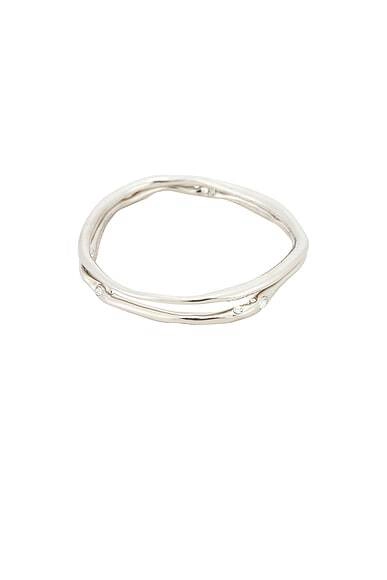 Dries Van Noten Handmade Set Of 2 Bangle Bracelets - Silverplated