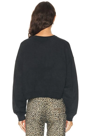 R13 Almost Famous Cropped Crewneck Sweatshirt