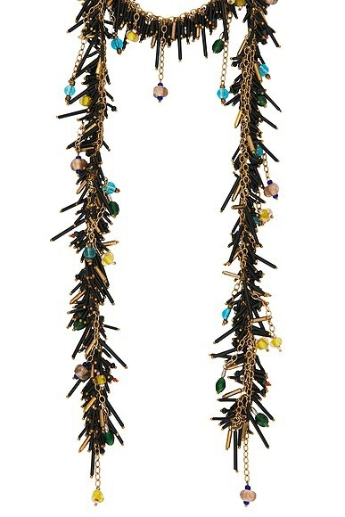Dries Van Noten Handmade Bead Embroidered Scarf Necklace