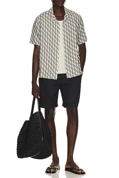 Frescobol Carioca Felipe Linen Shorts - Black