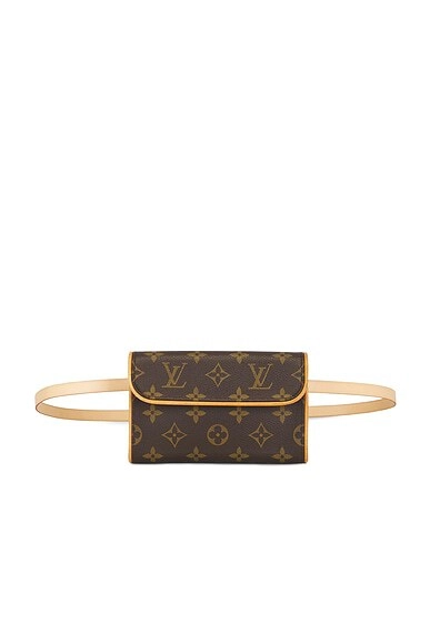LOUIS VUITTON Monogram Florentine Pochette Belt Bag - Brown