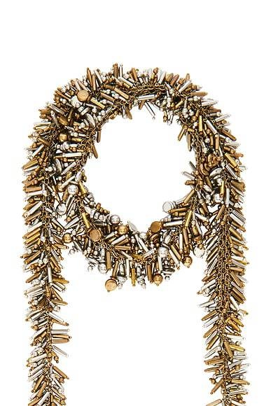Dries Van Noten Handmade Bead Embroidered Scarf Necklace