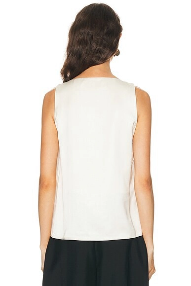 RÓHE Satin Scoop Neck Top