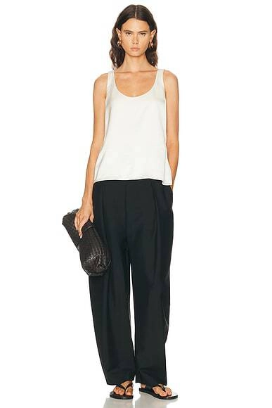 RÓHE Satin Scoop Neck Top
