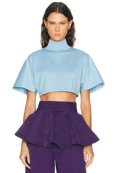 Alaïa High-neck T-shirt - Ciel