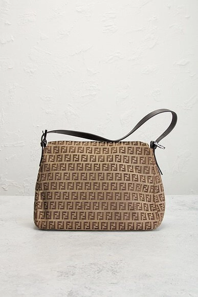 Fendi Zucchino Mama Baguette Shoulder Bag - Brown