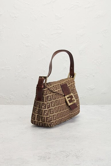Fendi Zucchino Baguette Shoulder Bag