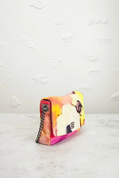 Chanel Printed Canvas Flower Power Messenger Flap Bag
