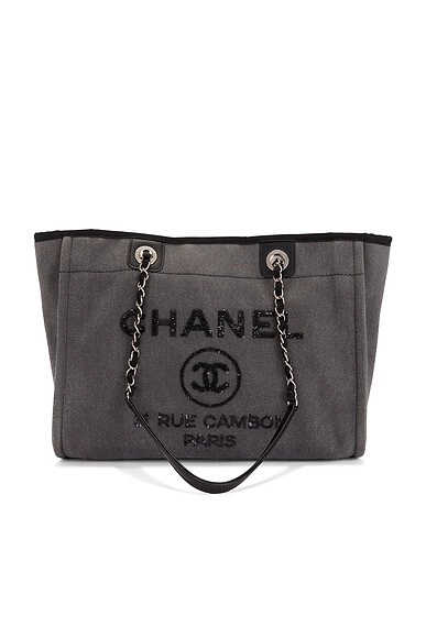 Chanel Small Deauville Tote Bag - Gray