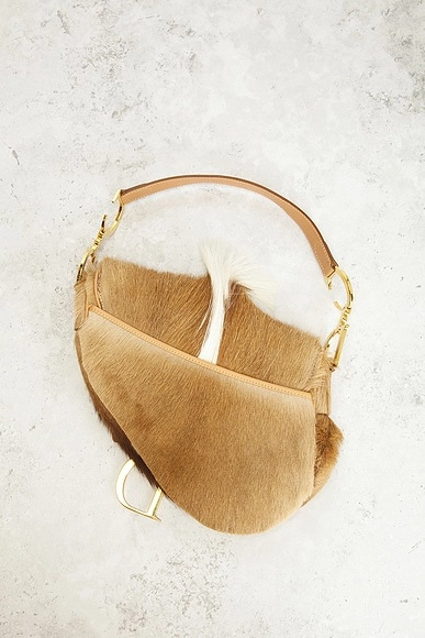 Dior Pony Hair Mohawk Saddle Bag