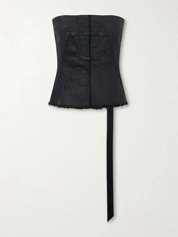 Rick Owens Temple Denim Boustier - Black