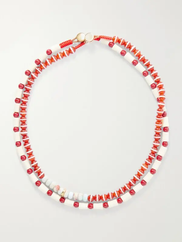 ROXANNE ASSOULIN Paprika Set Of Two Beaded Necklaces - Red