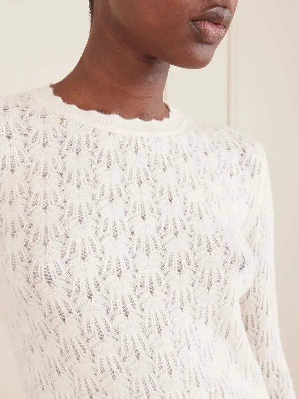 MARANT ETOILE Obeline Wool-blend Chrochet Sweater