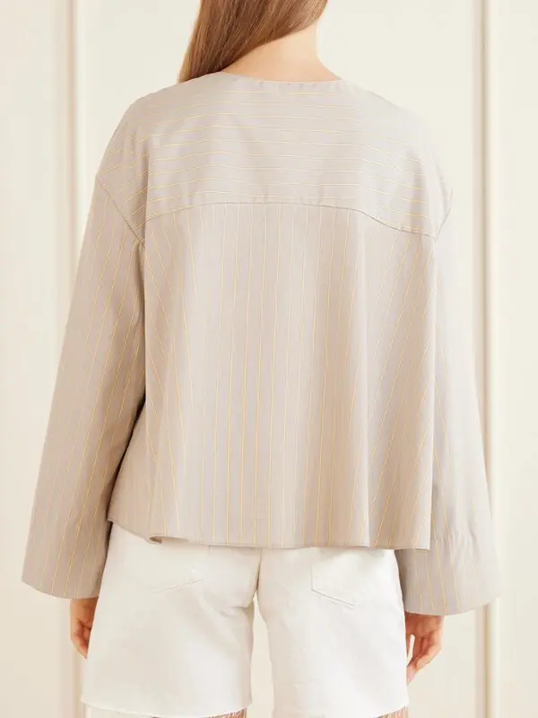 KALLMEYER Marguerite Striped Cotton-poplin Blouse