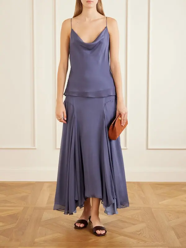 KALLMEYER Zia Draped Silk Camisole