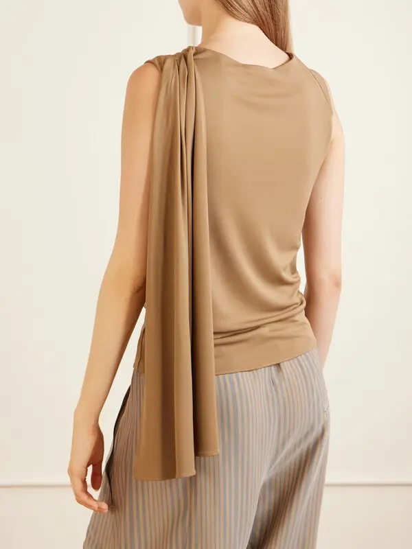 KALLMEYER Floriana Draped Jersey Blouse