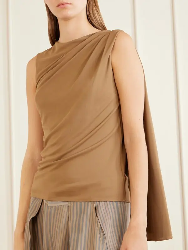 KALLMEYER Floriana Draped Jersey Blouse