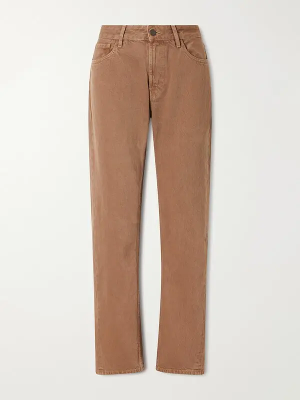 KALLMEYER Adina Low-rise Straight-leg Jeans - Brown