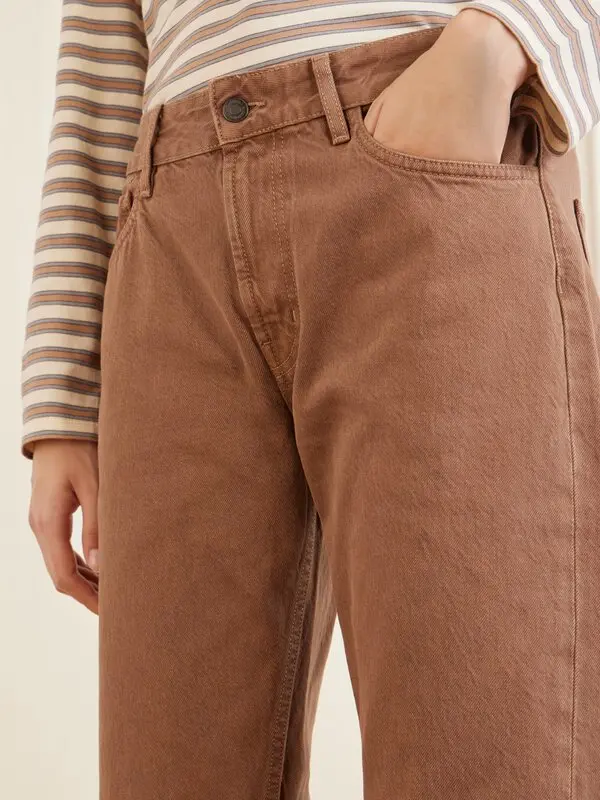 KALLMEYER Adina Low-rise Straight-leg Jeans - Brown