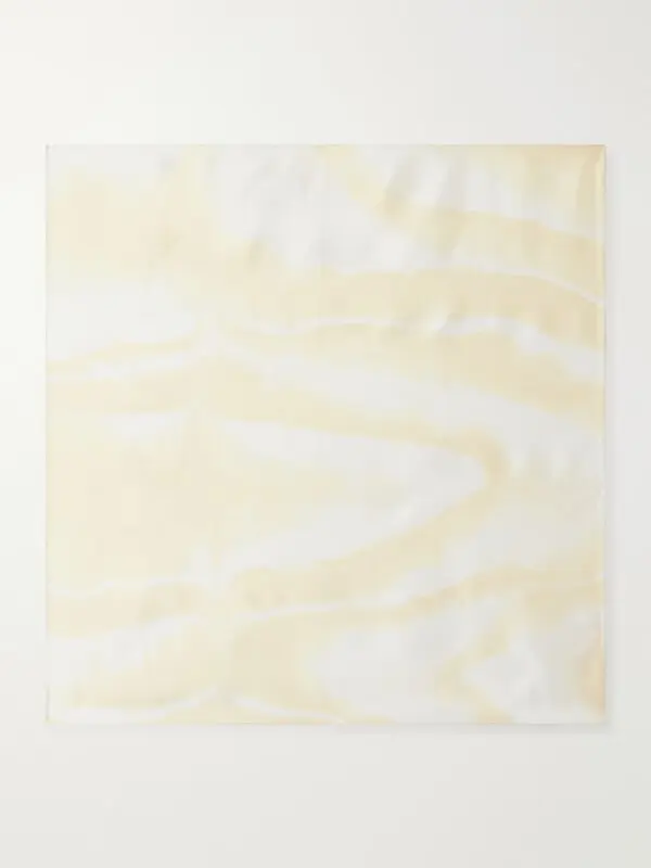 KALLMEYER Oil Moire Printed Silk-twill Scarf