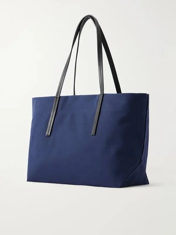 KALLMEYER Driving Leather-trimmed Canvas Tote