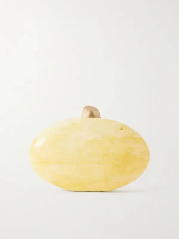 Cult Gaia Eviana Marble-effect Clutch - Yellow