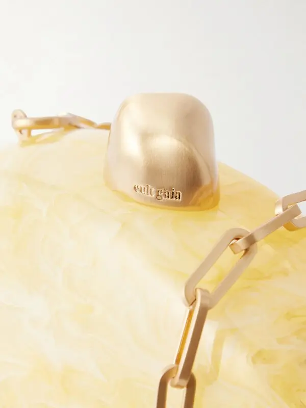Cult Gaia Eviana Marble-effect Clutch