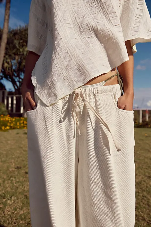Free People Beach Ease Pants At - Moonglow