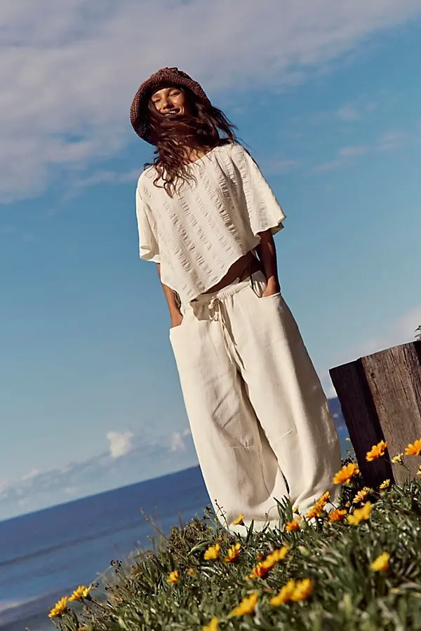 Free People Beach Ease Pants At - Moonglow