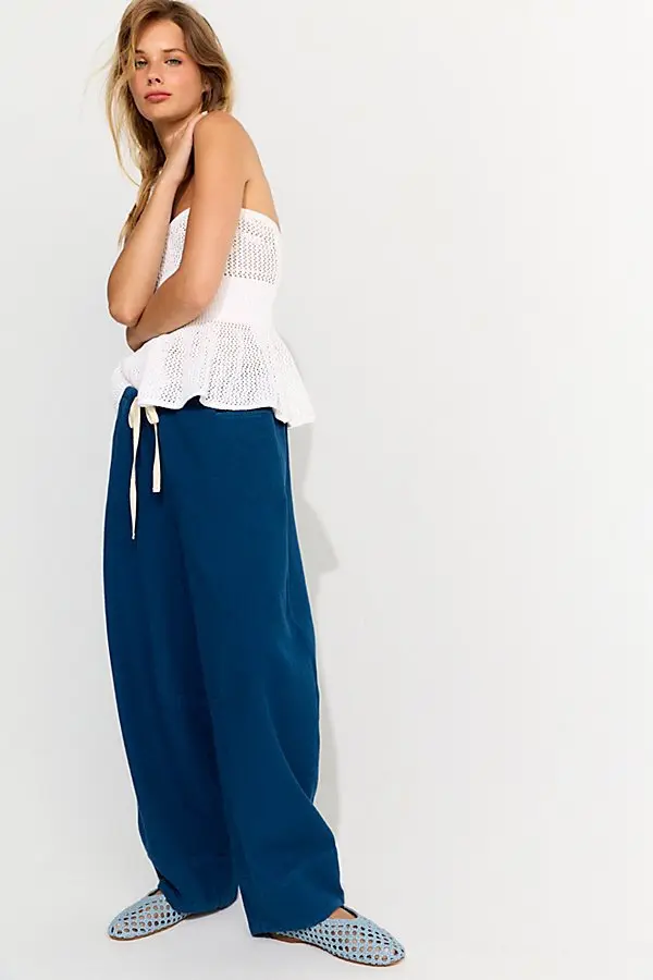 Free People Beach Ease Pants - Poseidon