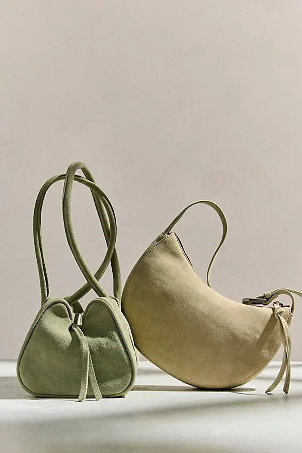 FP COLLECTION Sina Suede Shoulder Bag