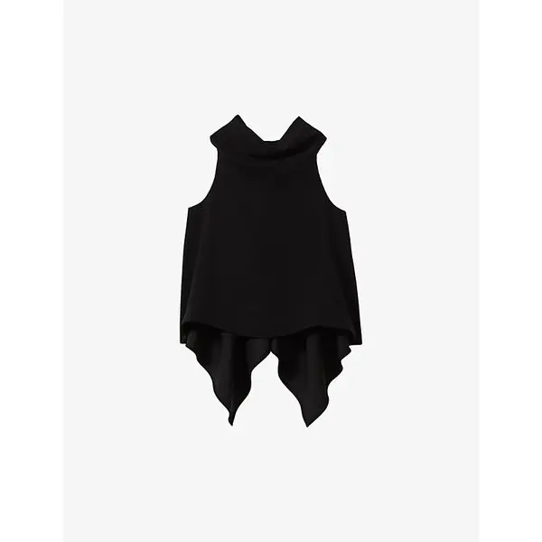 REISS Simone Drape Woven Top
