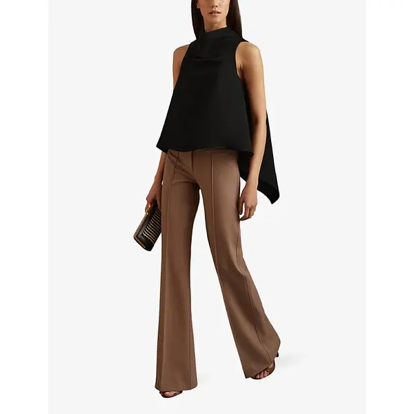 REISS Simone Drape Woven Top