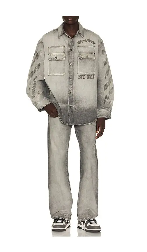Off-White Denim Military Overshirt In . Also