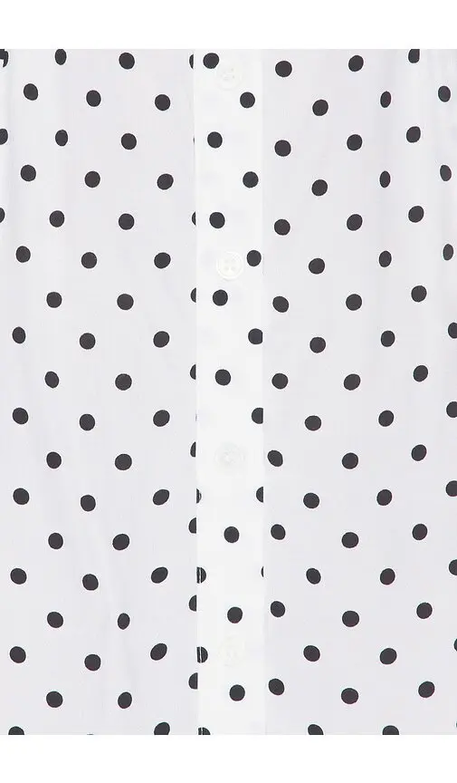 GUIZIO Liana Polka Dot Mini Dress - White