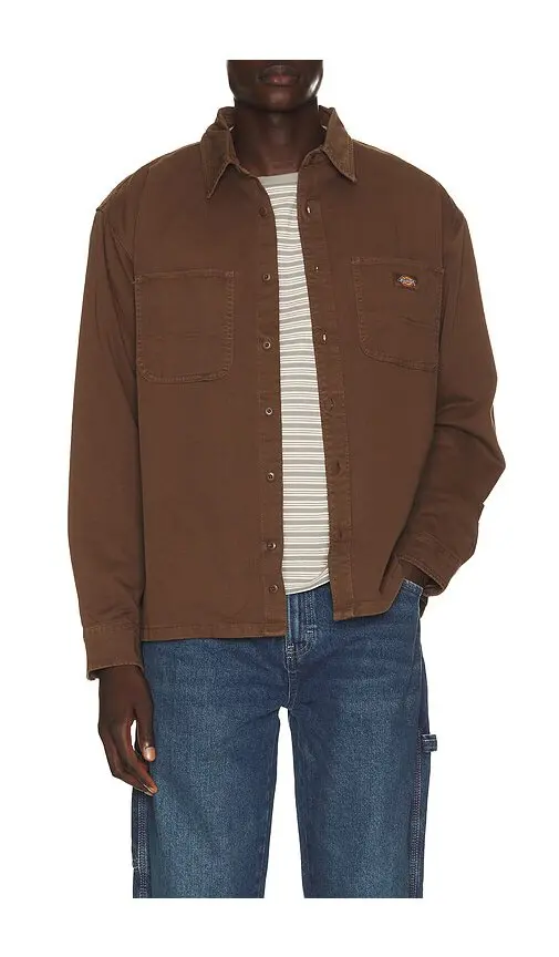 Dickies 247 Garment Dyed Work Shirt In . Also - Brown