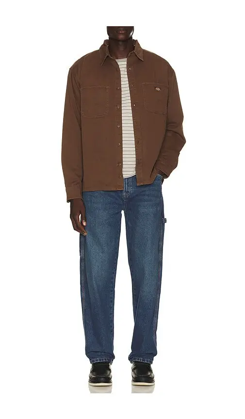Dickies 247 Garment Dyed Work Shirt In . Also - Brown