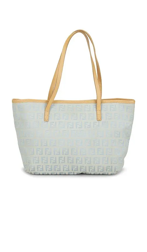 FWRD RENEW Fendi Zucchino Roll Tote Bag - Blue